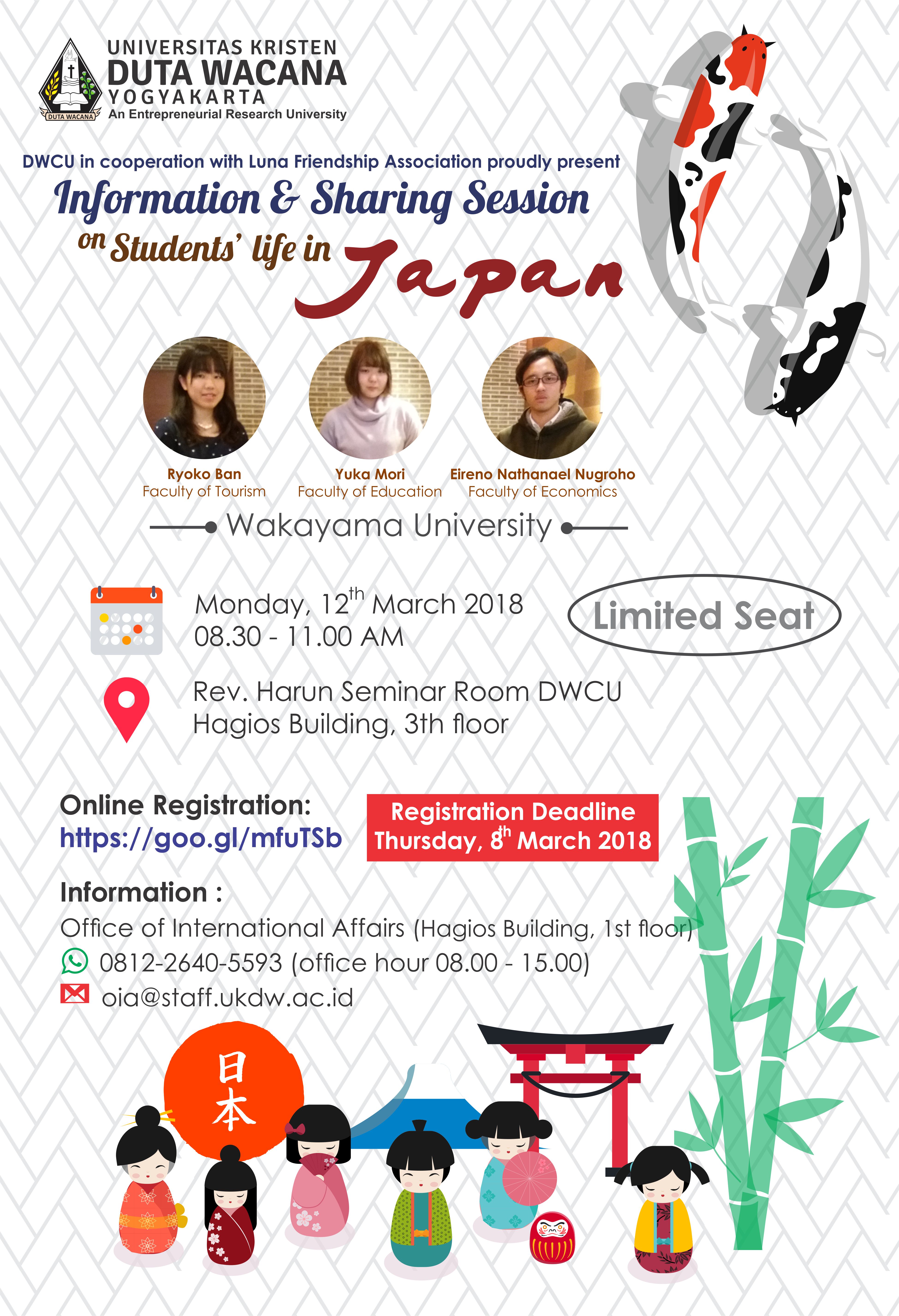 Students' Life in Japan - Universitas Kristen Duta Wacana | UKDW