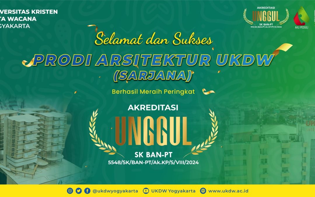 Prodi Arsitektur UKDW Raih Akreditasi Unggul - Universitas Kristen Duta ...